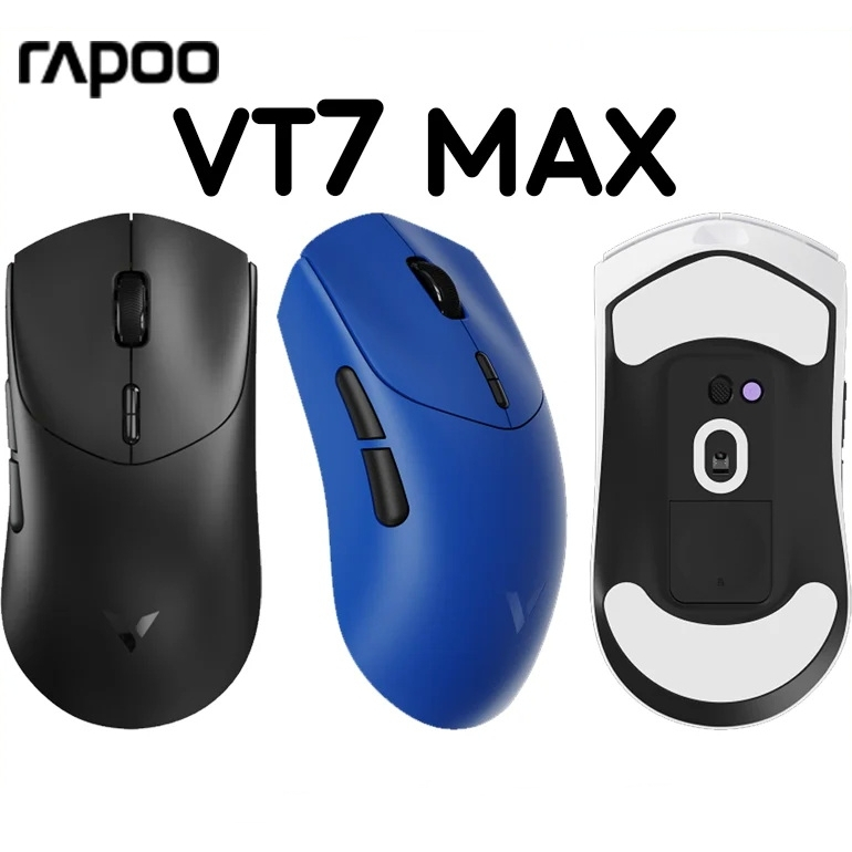 เมาส์ไร้สาย RAPOO (VT7 MAX) DUAL 8K WIRELESS MOUSE BLACK | Shopee Thailand