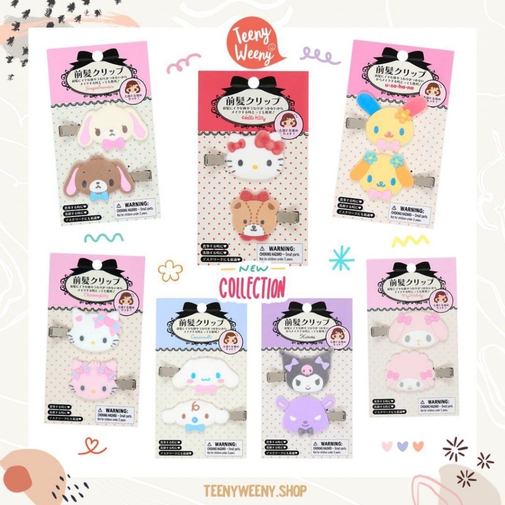 กิ๊บซานริโอ้ รุ่นกำมะหยี่ กิ๊บคอลใหม่ Sanrio Hair Clips | Shopee Thailand