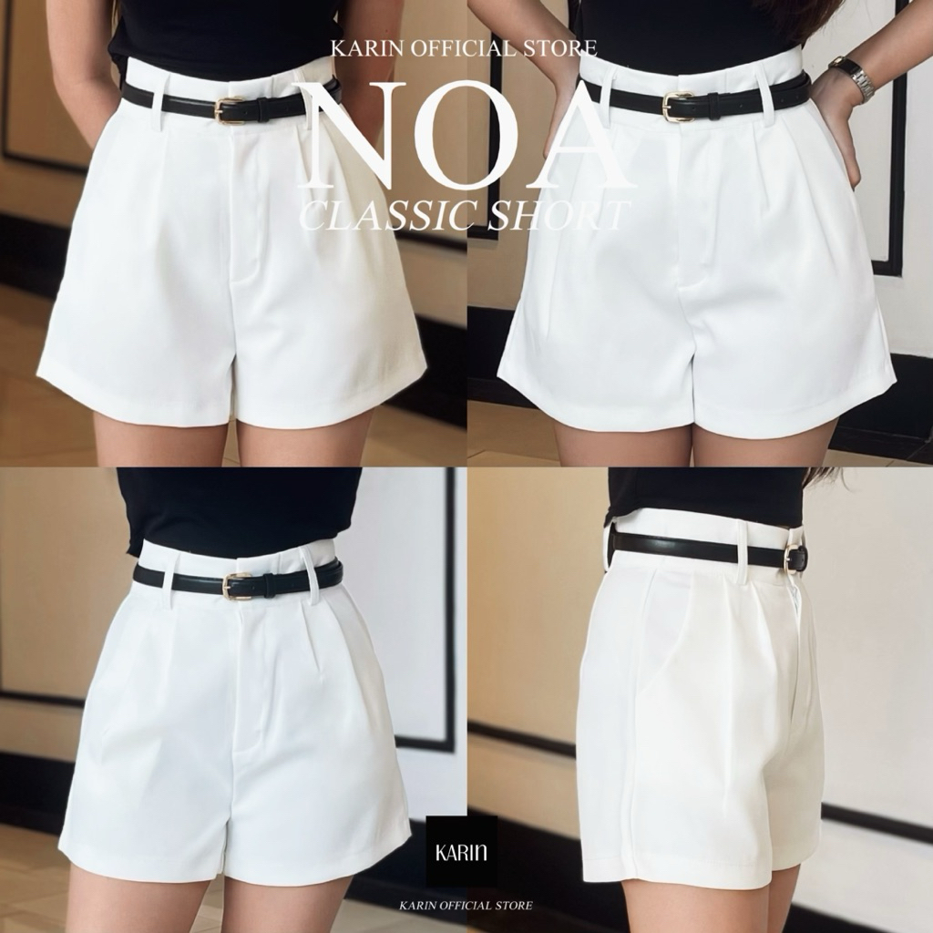 KARIn รุ่น NOA Classic Short กางเกงผู้หญิงขาสั้น กางเกงขาสั้นเอวสูง ...