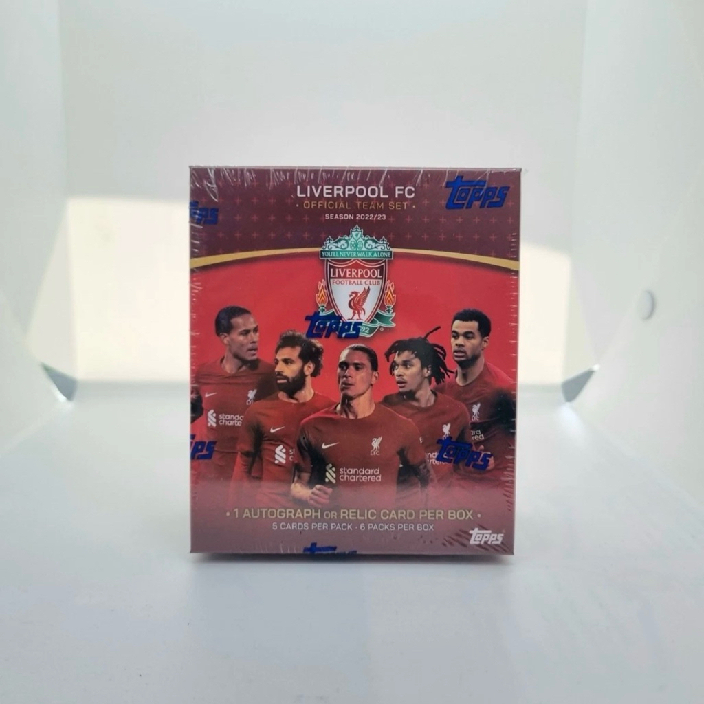 การ์ดฟุตบอลกล่องลิเวอร์พูล 2022-23 Topps Liverpool Soccer Team Set Box ...