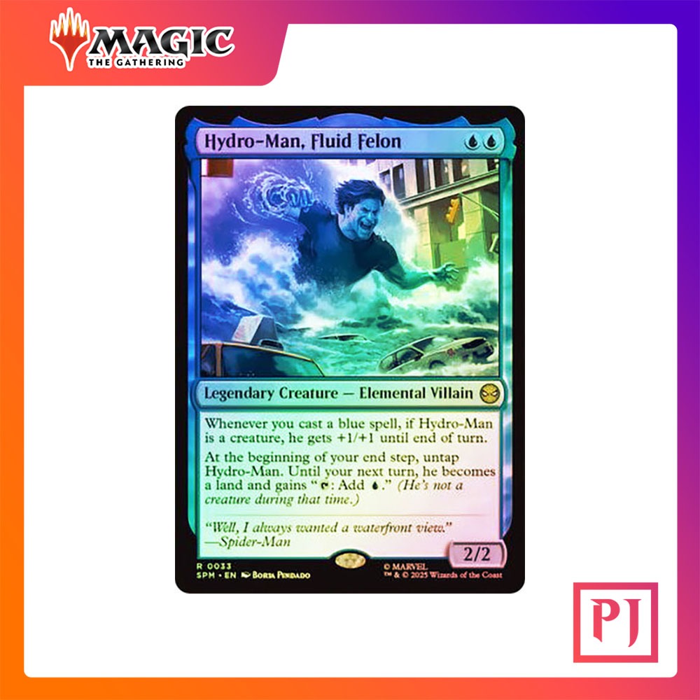 [MTG] Hydro-Man, Fluid Felon [SPM] [BLUE] [RARE] [FOIL] [ENG] (การ์ดเม ...