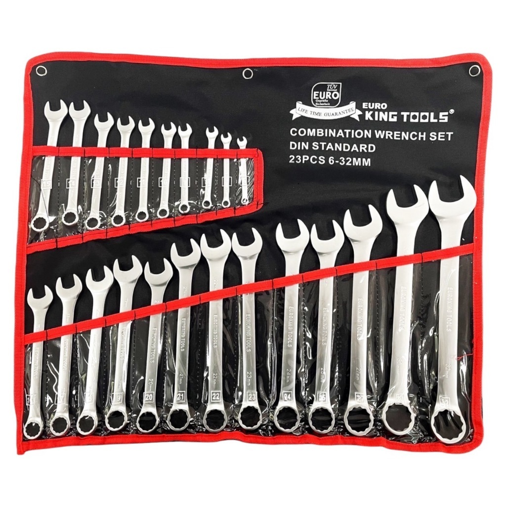 Euro King Tools ประแจปากตายแหวนข้าง ขนาด 6-32mm. 23 ชิ้น/ชุด เกรดเหล็ก ...