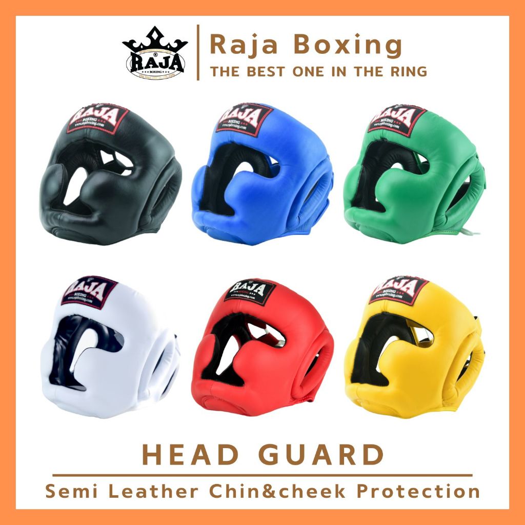 เฮดการ์ด แบบปิดคางปิดแก้ม Raja Boxing Head Guard Model chin&cheek ...