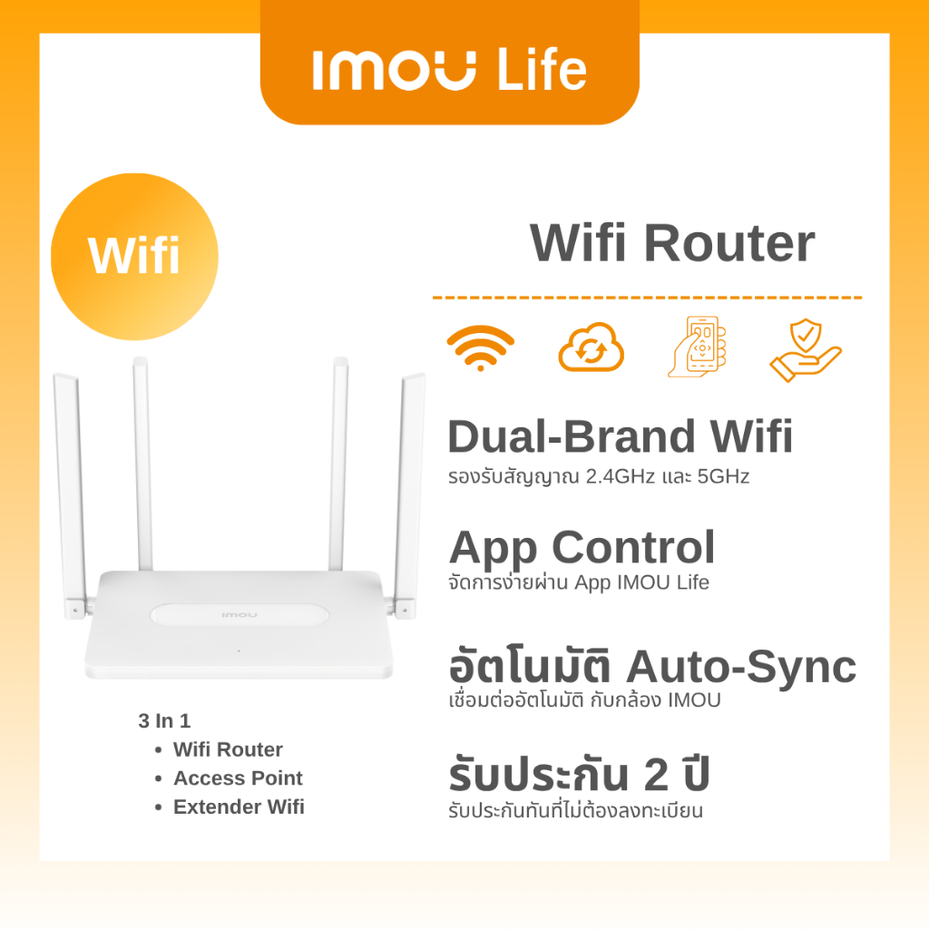 IMOU LIFE Router Wifi รุ่น HR12F | Shopee Thailand