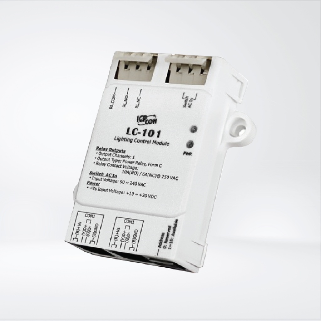 LC-101 1-channel AC Digital Input and 1-channel Relay Output Lighting Control Module | icp das ...