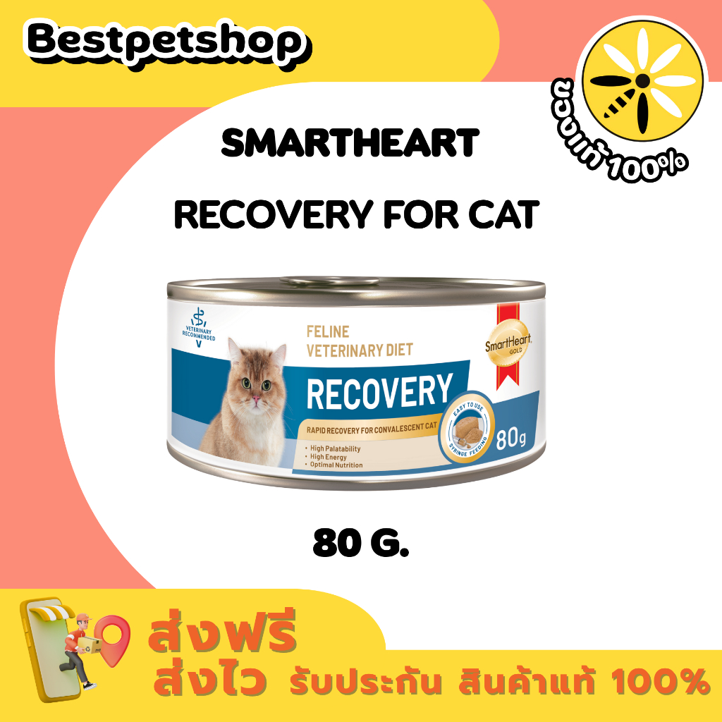 Smartheart recovery สมาร์ทฮาร์ท โกลด์ อาหารแมวป่วยหรือป่วยพักฟื้น หลัง ...