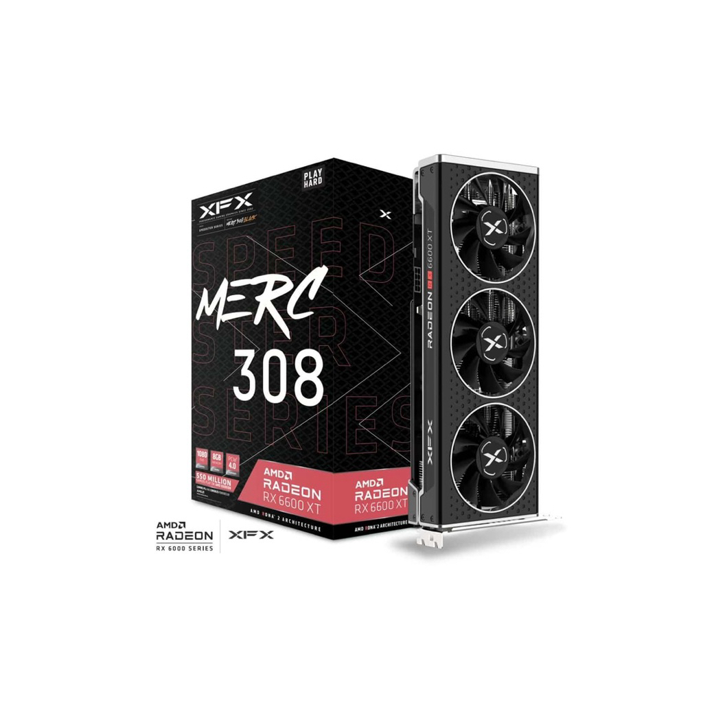 XFX MERC 308 AMD Radeon RX 6600 XT Black 8GB GDDR6 | Shopee Thailand