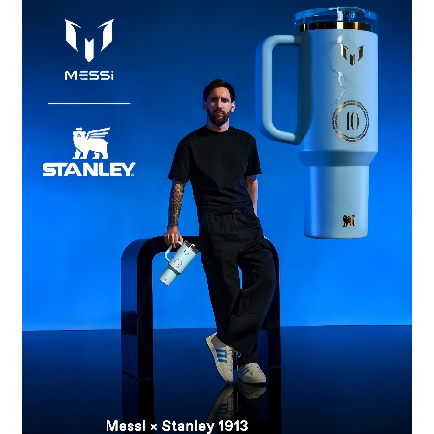 แท้ 💯% Stanley 1913 x Messi รุ่นคอลแลป แท้ ไซส์ใหญ่ จุเยอะ เก็บความร้อน ...
