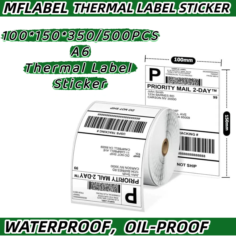 MFLABEL 100x150x500 Thermal paper Label Sticker สติ๊กเกอร์ความร้อน ...