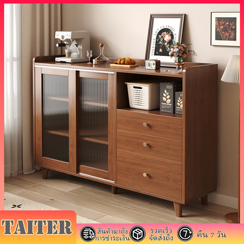 【Taiter】🔥ตู้เก็บของ ตู้เก็บจานชาม ตู้ครัว ขนาดใหญ่ พร้อมประตูแบบเลื่อน ...