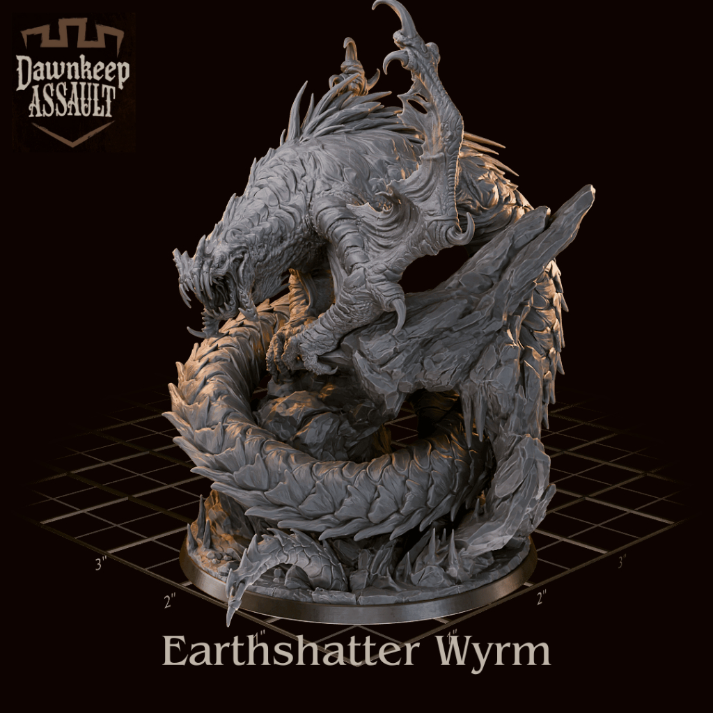 DnD Monster I Earthshatter Wyrm - โมเดลบอร์ดเกม (งานเรซิ่นยังไม่ลงสี ...