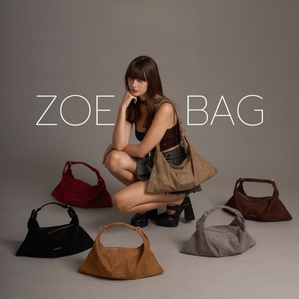 (ใส่โค้ด:17NEW24ลด170.-) Zoe Bag กระเป๋าสะพายหนังกลับ สาย 2 สาย ...
