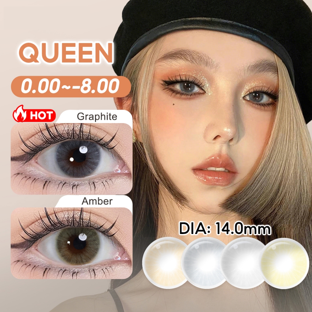 Magister Realcon แว่นตาสายตาสั้น 6 เดือน คอนแทคสีเทา Queen Graphite ...