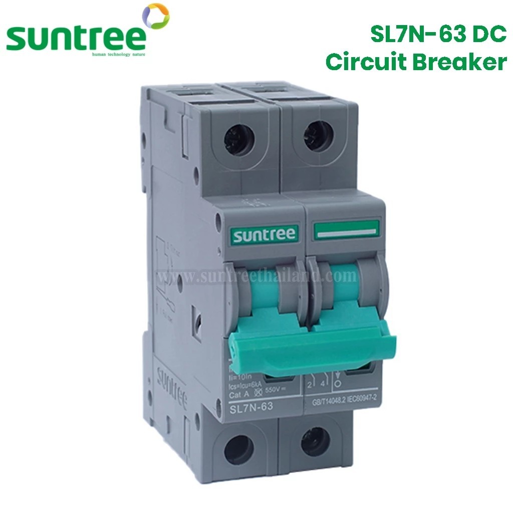 Suntree SL7N-63 DC Circuit Breaker MCB DC 2P 550V ตัวเลือก 16A, 20A ...