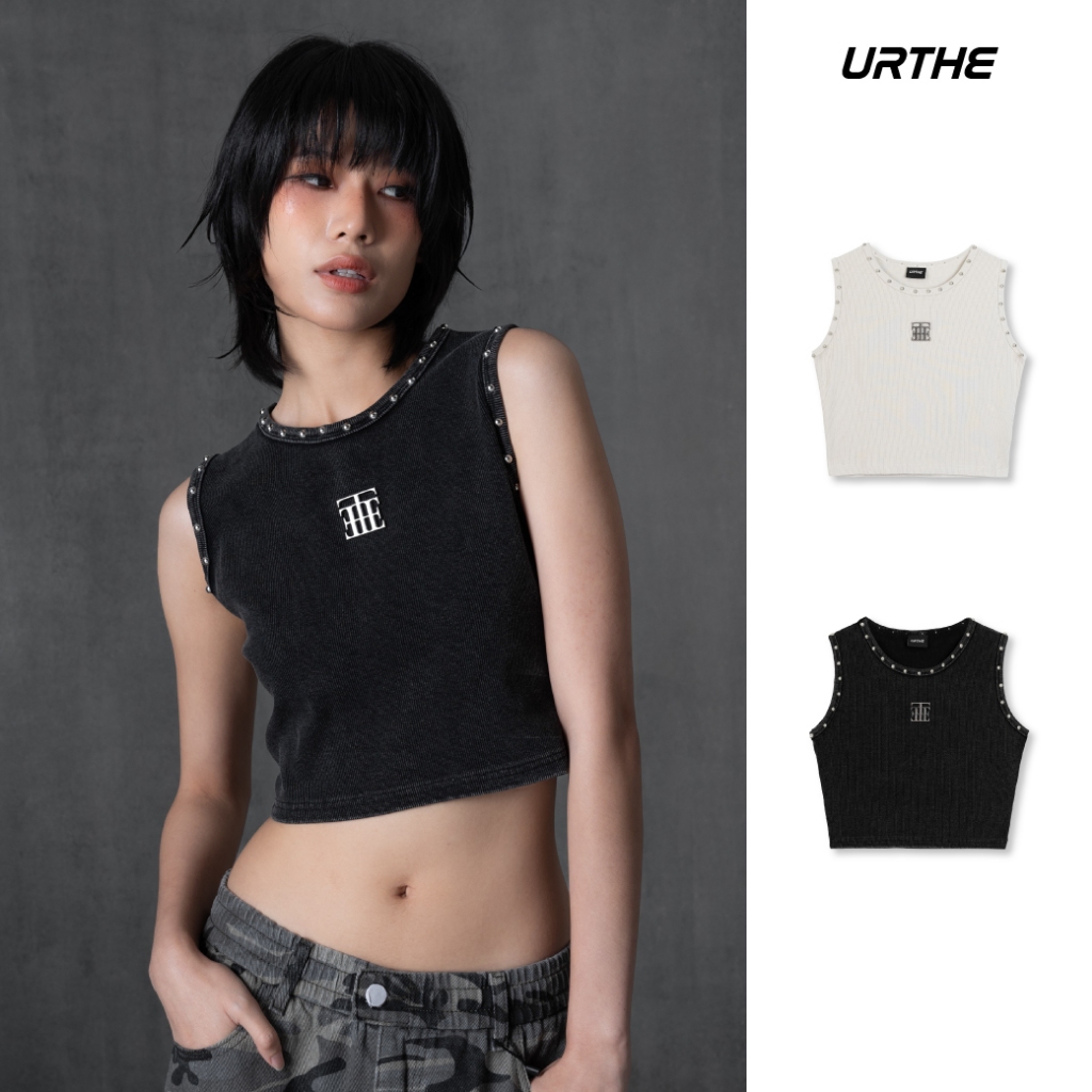 URTHE - เสื้อครอป เเขนกุด รุ่น STARKLY REVEALED | Shopee Thailand