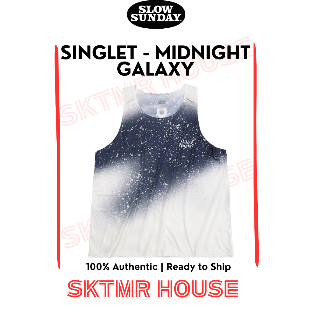 [พร้อมส่ง] Slow Sunday - Singlet - Midnight Galaxy เสื้อกล้ามวิ่ง ...