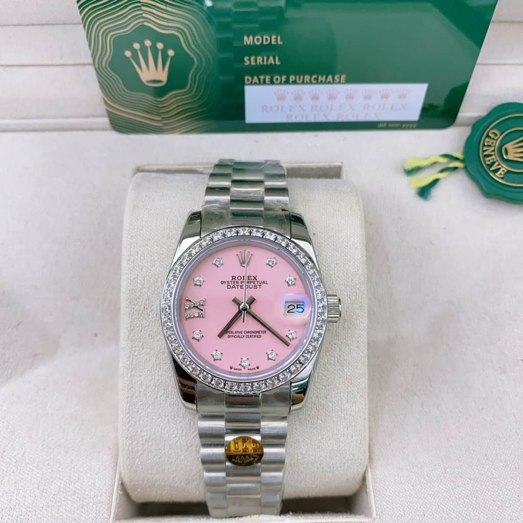 นาฬิกาข้อมือ RL datejust cc 31mm pink diamond | Shopee Thailand