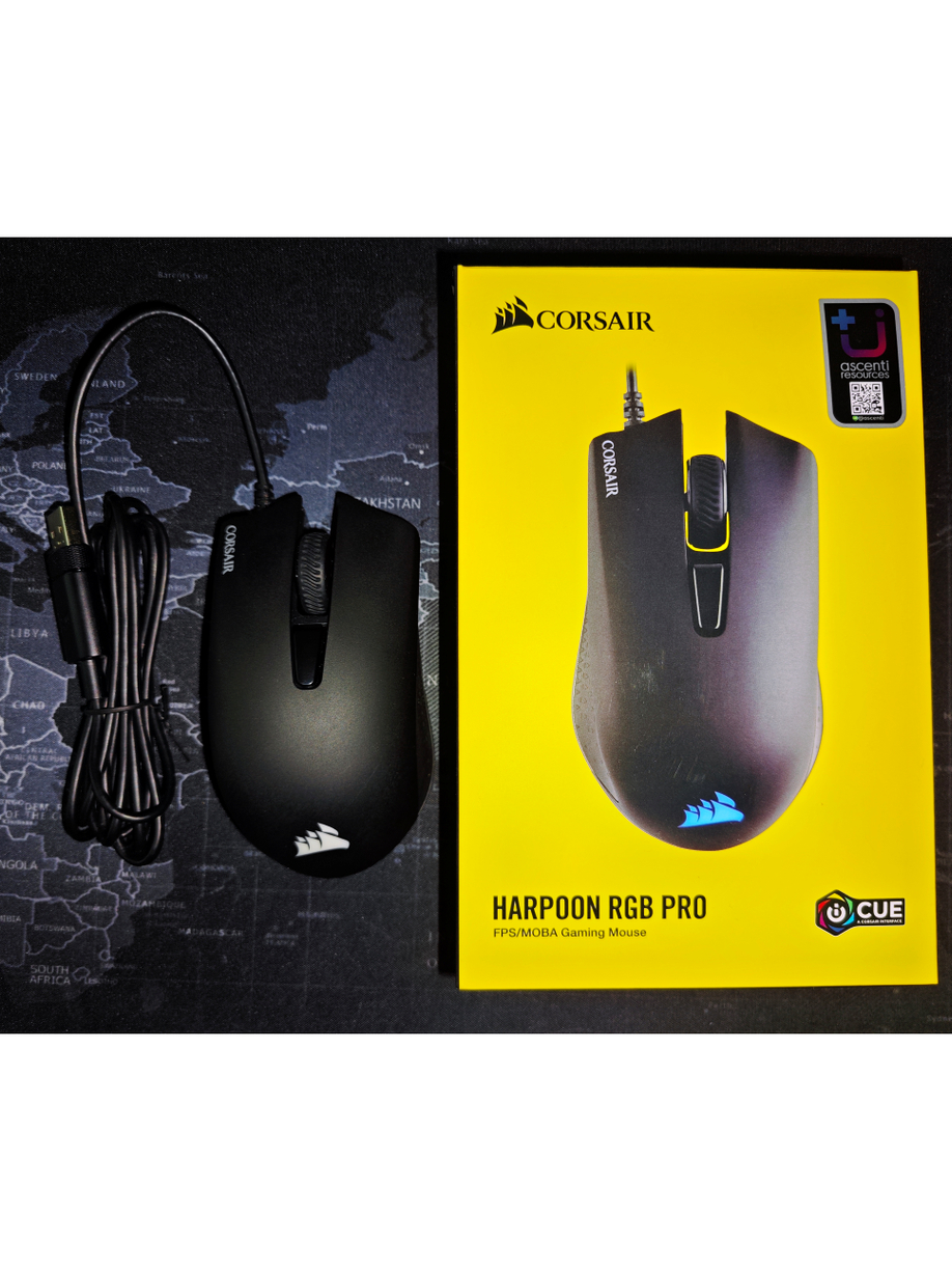 Mouse Gaming CORSAIR HARPOON PRO RGB เมาส์เกมมิ่งมีสายขนาดกระทัดรัด ...