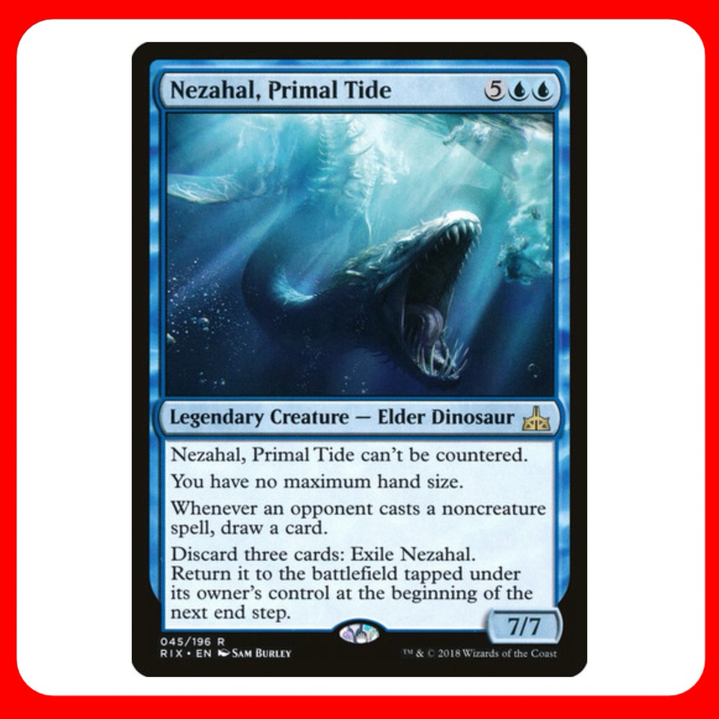 [MTG] Nezahal, Primal Tide [RIX] [BLUE] [RARE] [NORMAL] [ENG] (การ์ดเม ...