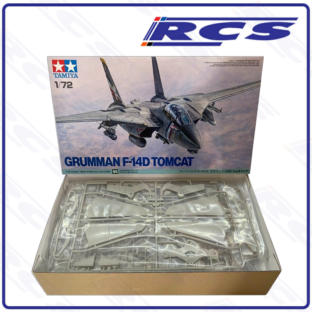 💥New💥🏆 TAMIYA 60795 ชุดประกอบจำลองมาตราส่วน 1:72 GRUMMANR F-14D TOMCAT ...