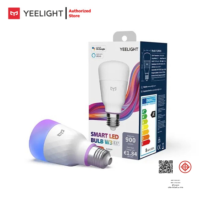 [ประกัน 15 เดือน] Yeelight Smart LED Bulb W3 (Multicolor) - หลอดไฟแอลอี ...