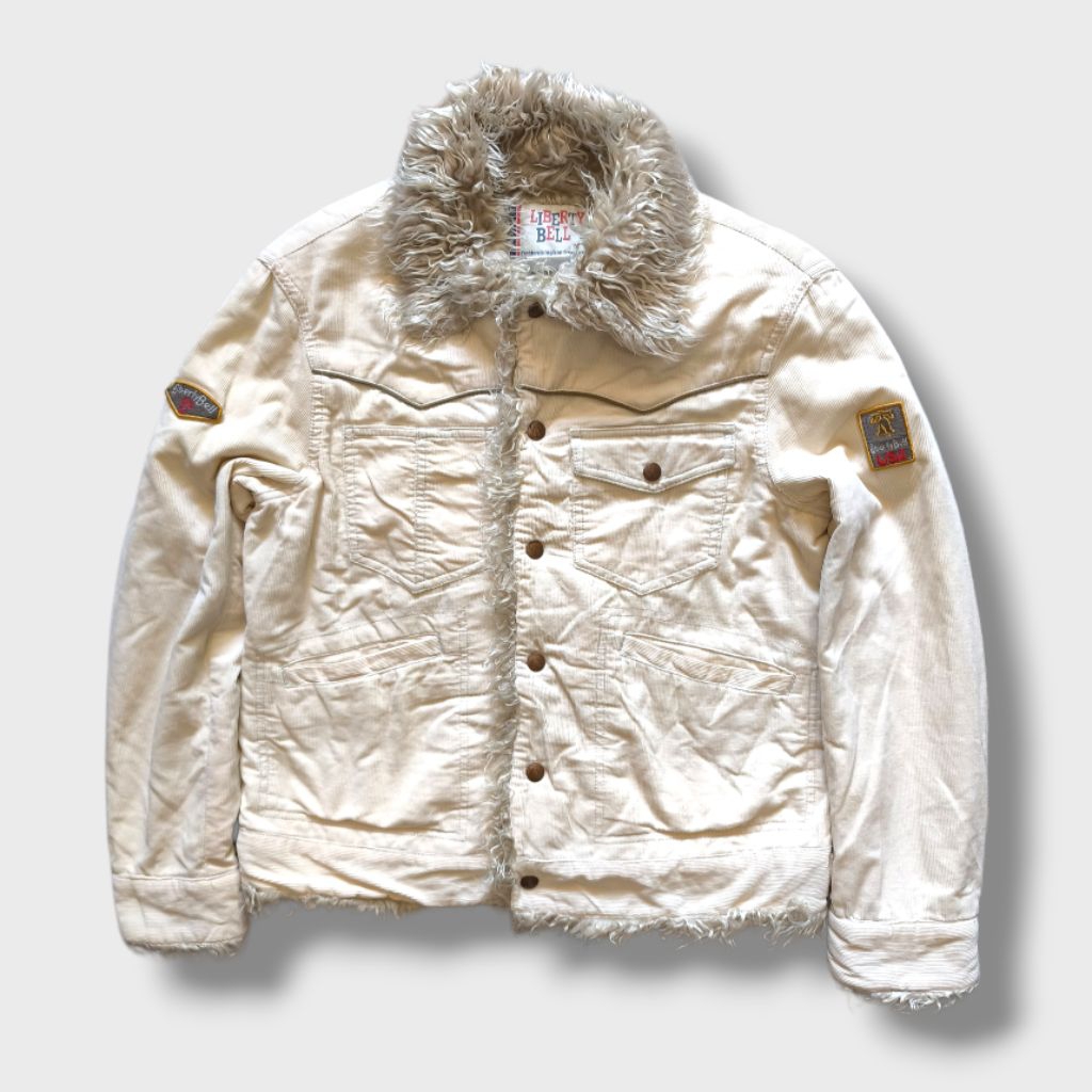 VINTAGE LIBERTY BELL JACKET (เสื้อแจ็คเก็ตวินเทจ ผ้าลูกฟูกและขนสัตว์ ...