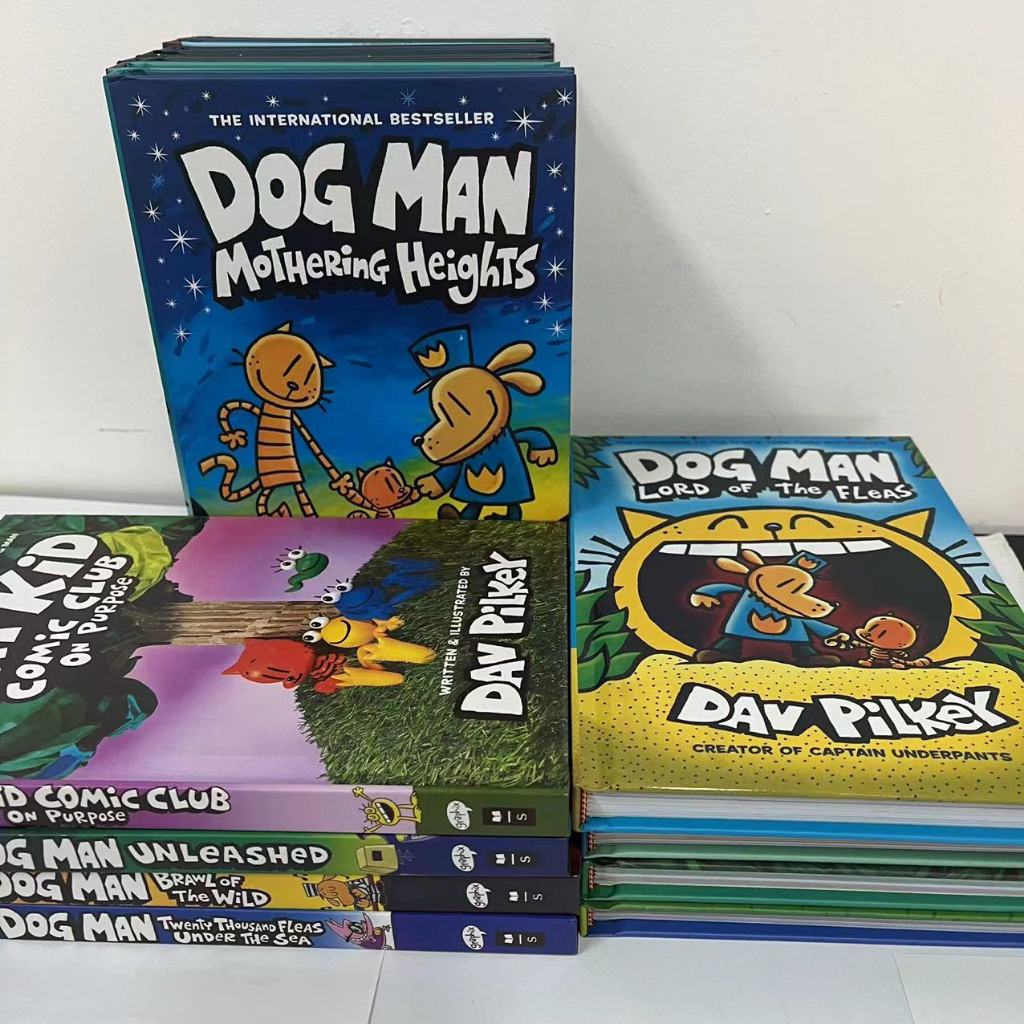 【Hardcover】Dog Man Series Books Set 17books dogman Childrens Collection ...