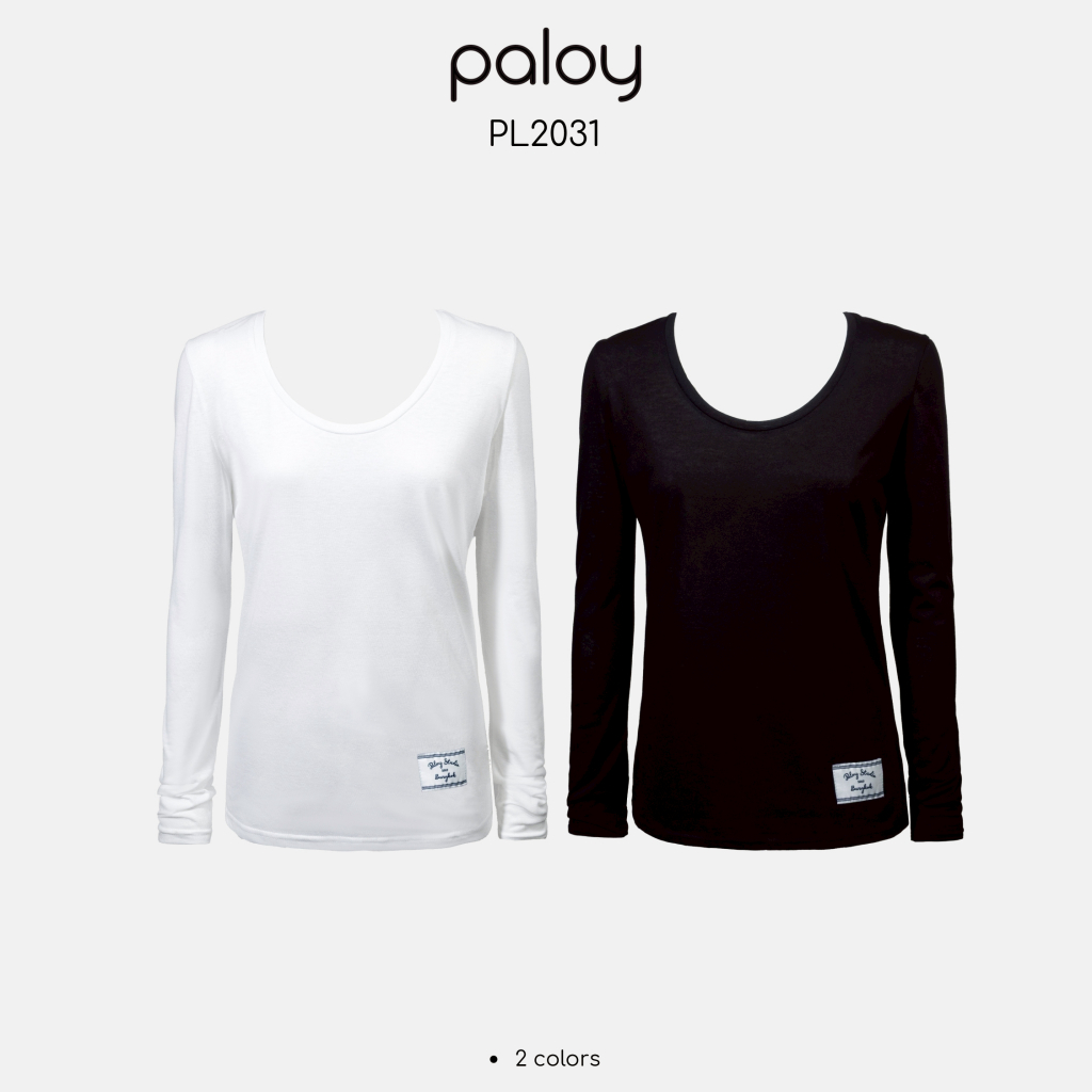 Paloy - PL2031 เสื้อสลาฟแขนยาว คอยู ชายแต่งป้ายแท็ก paloy | Shopee Thailand