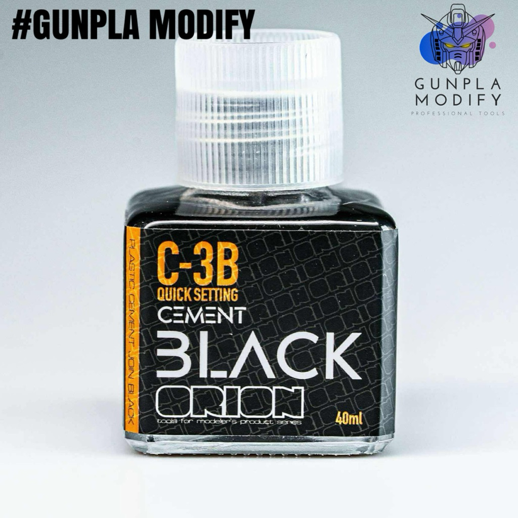 ORION C-03B Extra Thin Cement Quick Setting BLACK กาวประสานแห้งเร็ว เนื้อกาวสีดำ ขนาด 40ml ...