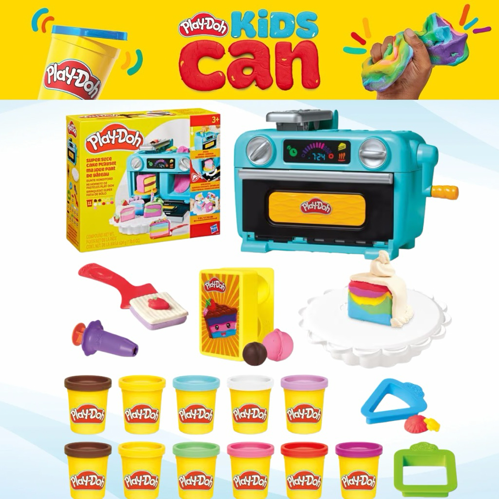 Play-Doh Super Slice Cake Play Kitchen Set, Arts & Crafts Toys for Kids ...