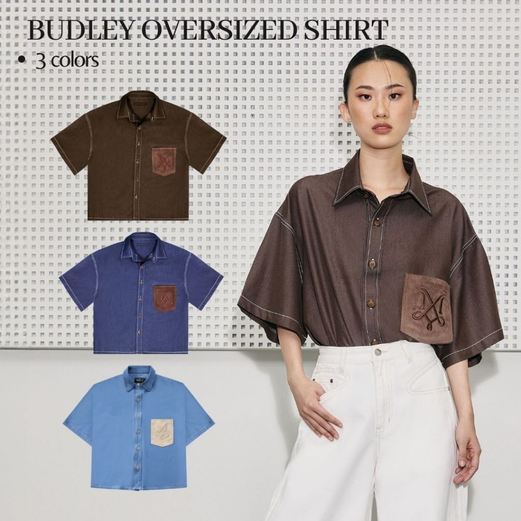 Merge Official - Budley Oversized Shirt (พร้อมส่ง) | Shopee Thailand