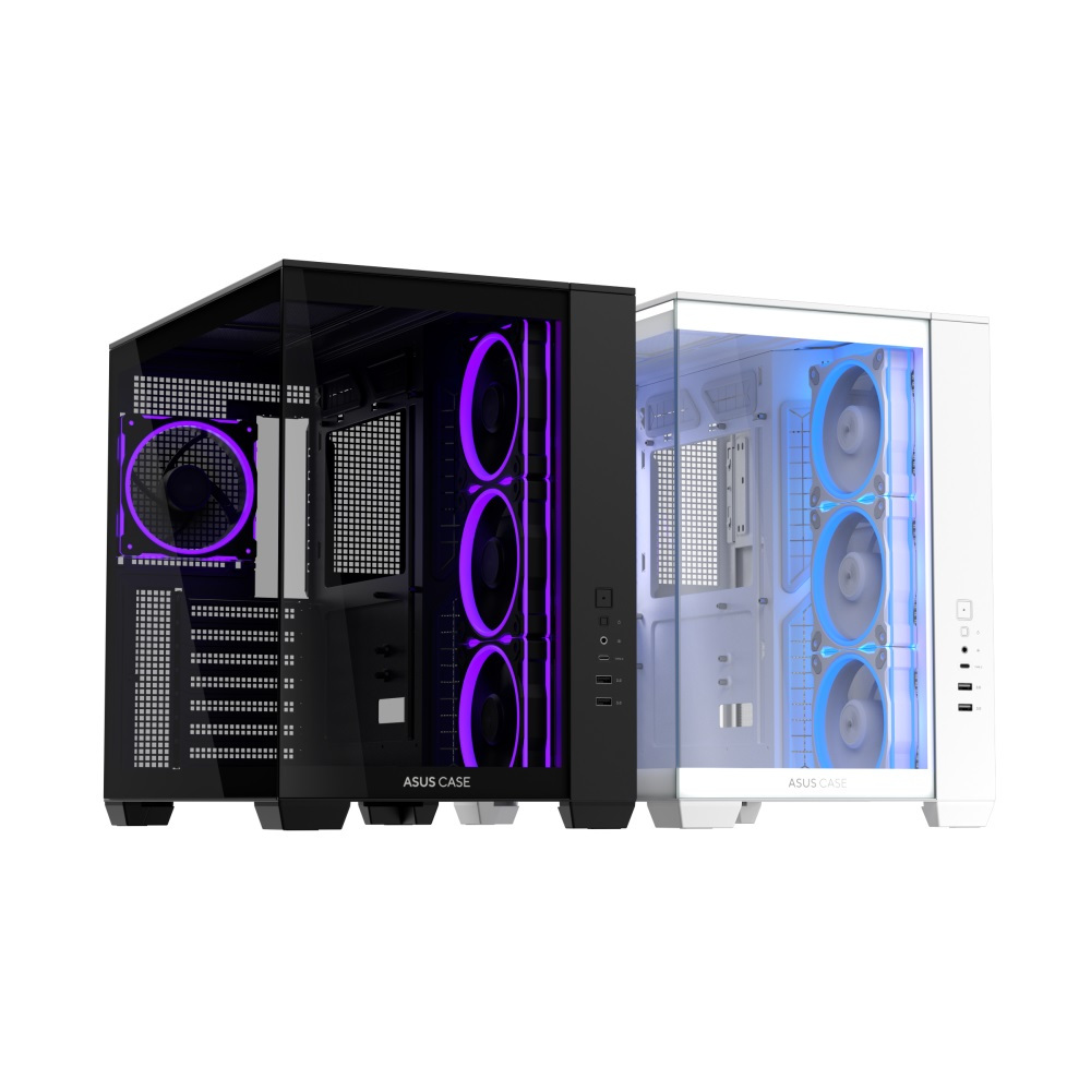 ASUS A32 PLUS ATX Case with Tempered Glass (Black/White) | Shopee Thailand