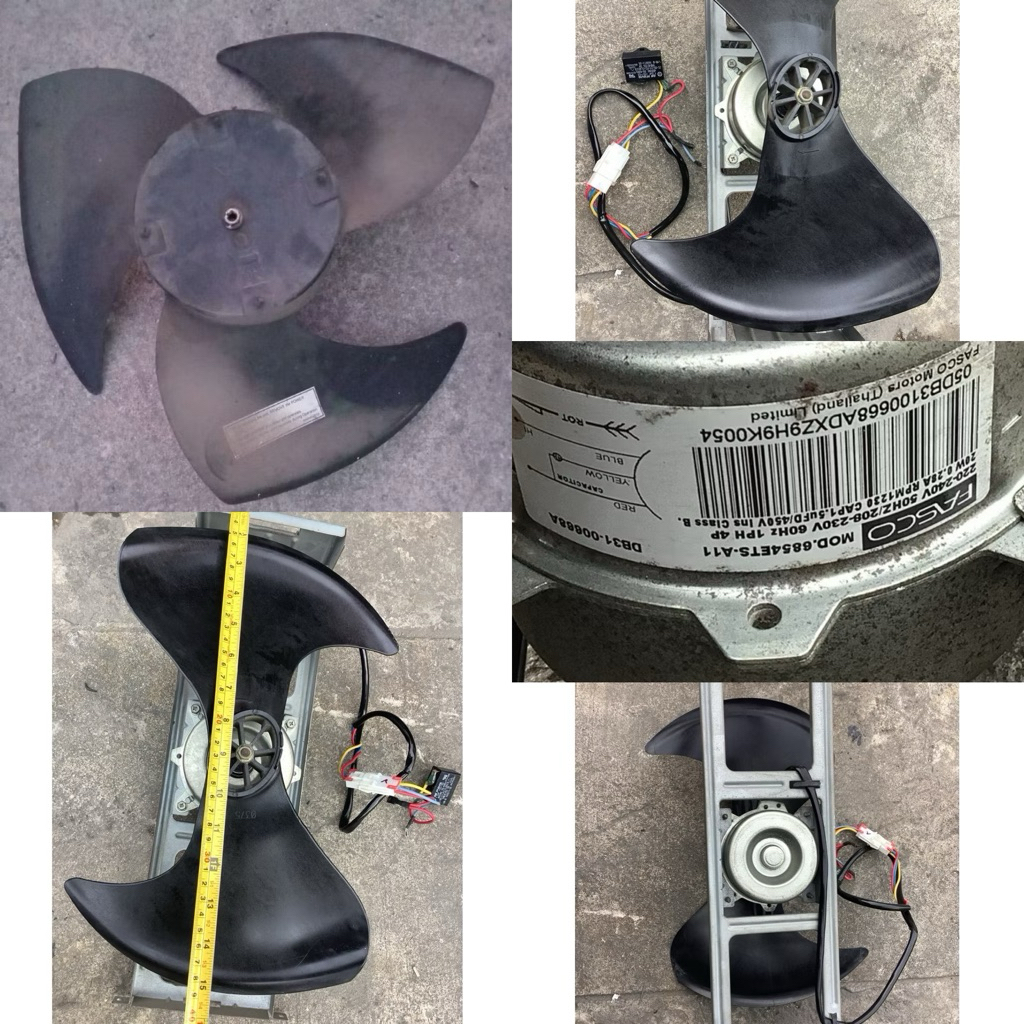 พัดลมคอยล์ร้อน มือสอง ใช้งานได้ motor FASCO-model MOD,6854ETS-A11 ( 20W ...