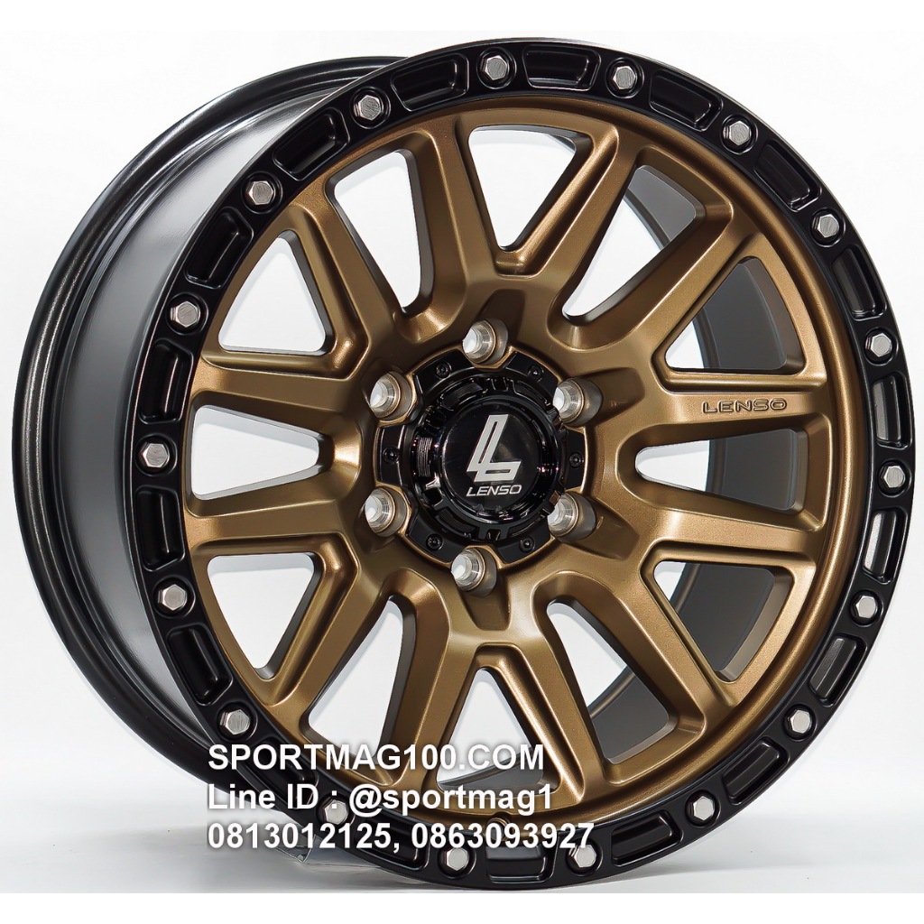 ล้อแม็กซ์ Lenso Max Marvel ขอบ18นิ้ว 6รู139 สีทองขอบดำ กว้าง9นิ้ว ...