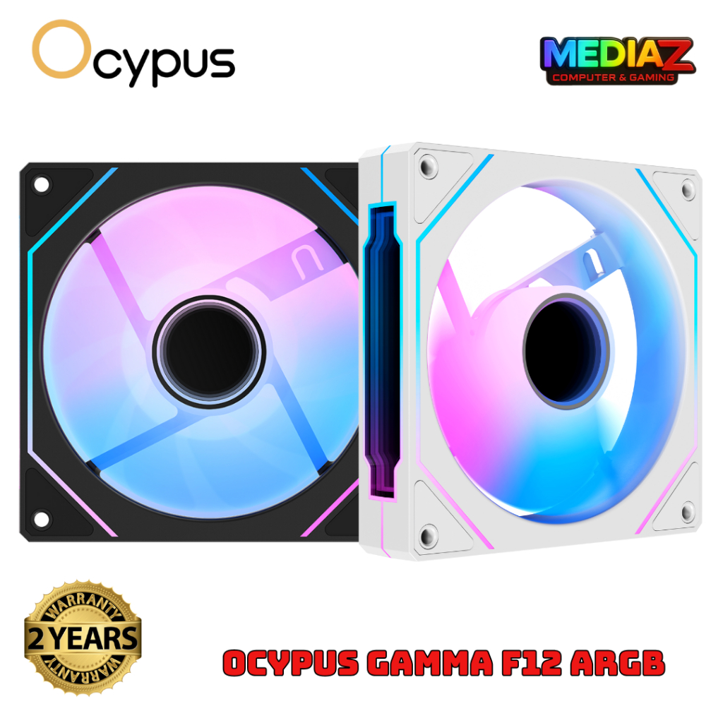 OCYPUS GAMMA F12 BLACK -WHITE ARGB (COMPUTER FAN / พัดลมคอมพิวเตอร์ ...