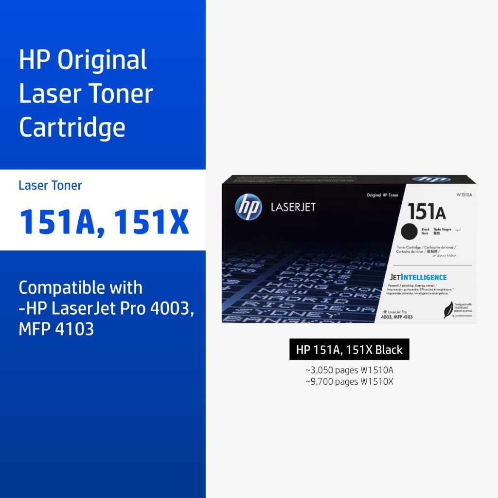 [ ส่งด่วน ] HP 151A / 151X Black Original LaserJet Toner Cartridge ...