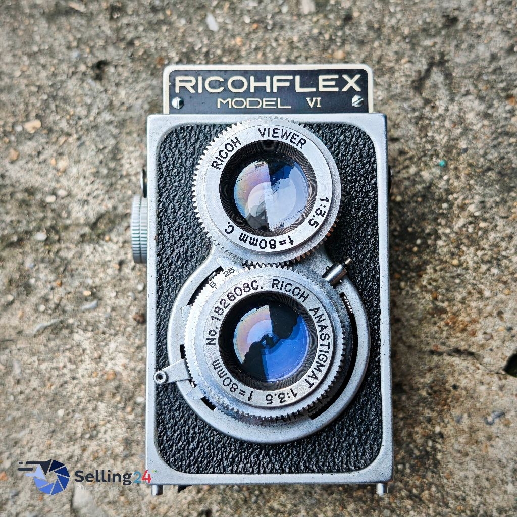 กล้องฟิล์ม Ricohflex Model VI Anastigmat 80mm f3.5 Twin Lens Reflex 120 ...