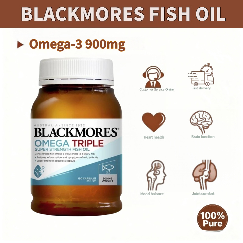 Blackmores Omega3 150 ฉลากออสเตรเลีย แคปซูล Triple Concentrated Fish ...