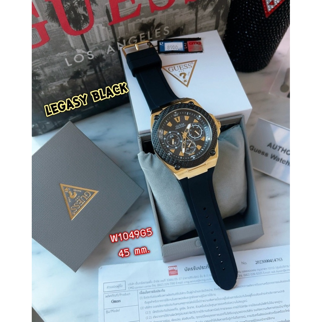 นาฬิกาผู้ชาย Guess W1049G5 Legasy Black ของแท้CMG | Shopee Thailand