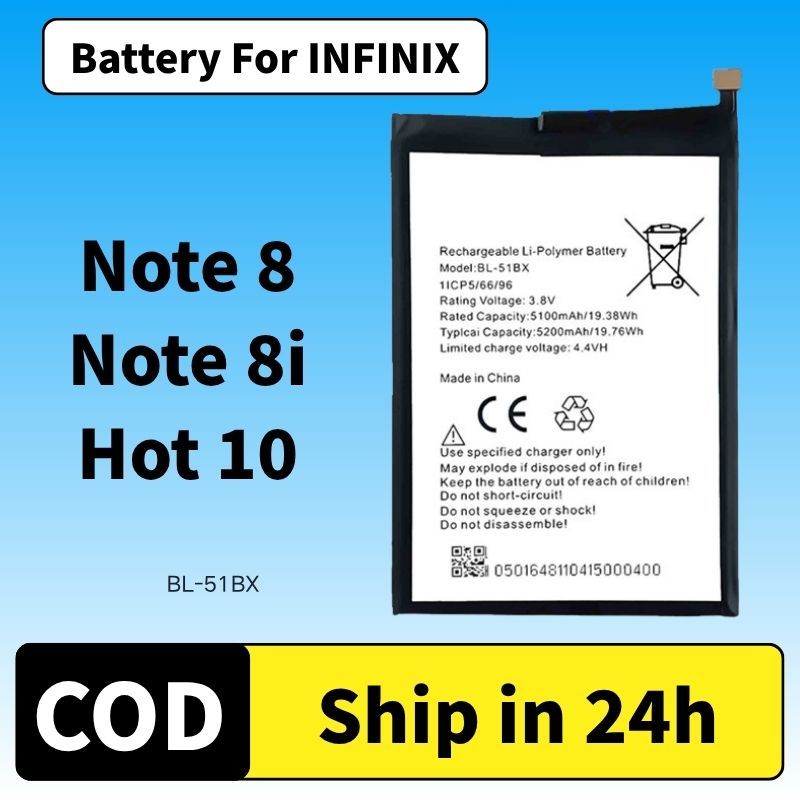 แบตเตอรี่ Infinix Note 8 / Note 8i / Hot 10 Battery Note8 Hot10 แบต bl ...