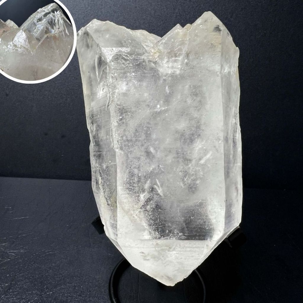 (875กรัม)ควอตซ์ใส 2 ปลาย มี Extra Terrestial Master Quartz ก้อนดิบจาก ...