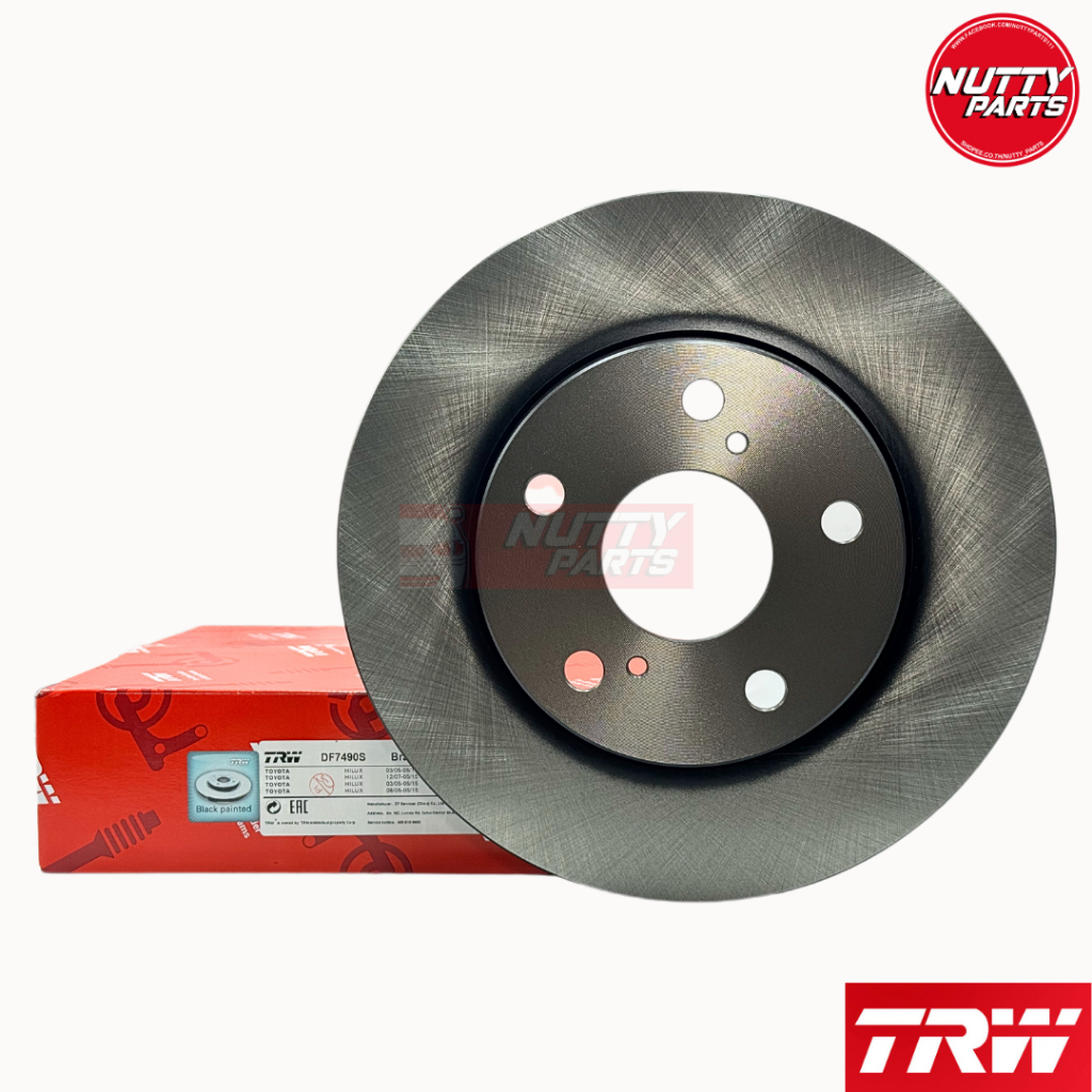 TRW จานดิสเบรคหน้า TOYOTA VIGO ปี 04-08 255mm DF7326S , VIGO SMART ...