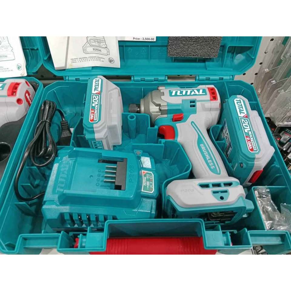 TOTAL สว่านไขควงกระแทก แบตเตอรี่ไร้สาย 20โวลล์ รุ่น TIRLI2028 Li-ion ...