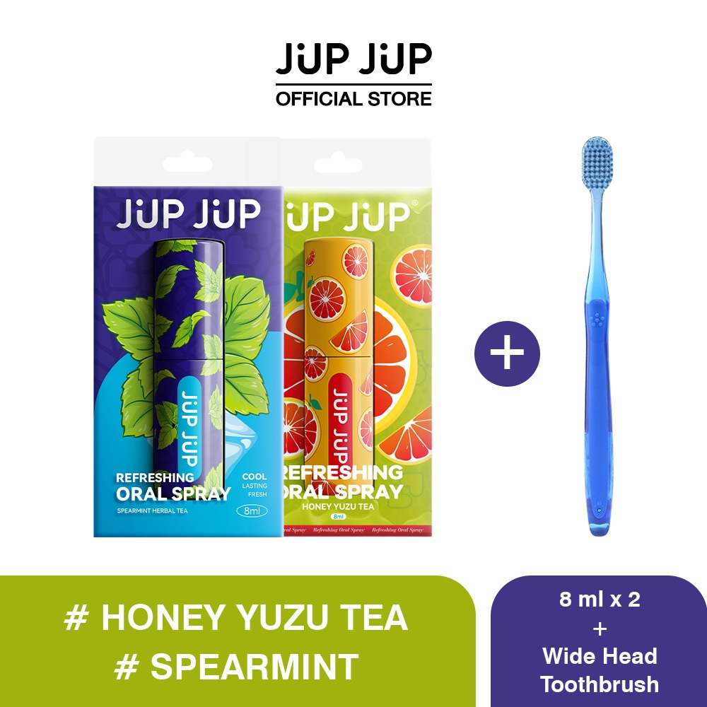 [Duo Set] Jup Jup Probiotic Oral Spray 8Ml*2Pcs + Wide Head Toothbrush ...