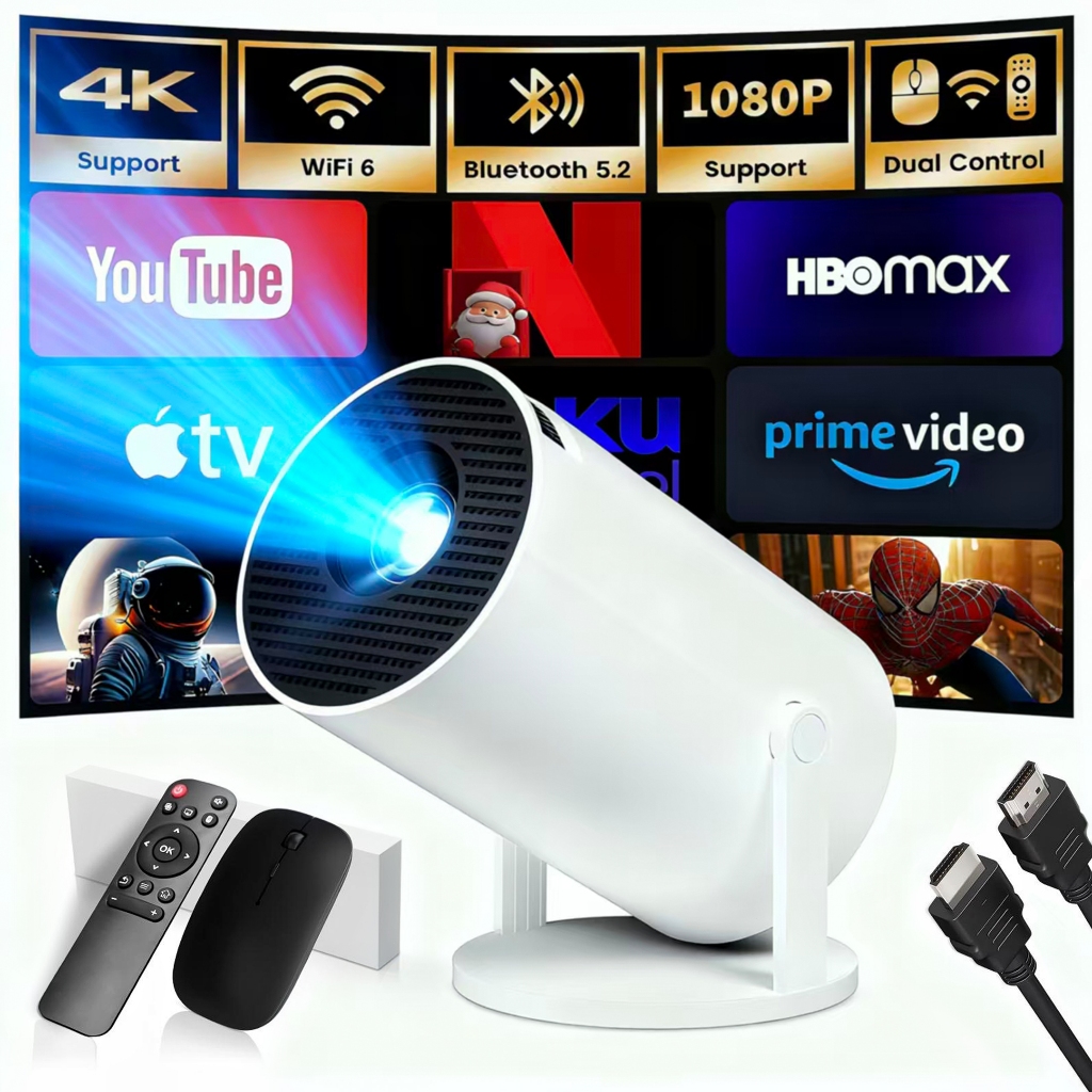 HY300 Pro Projector 4K 1080p โปรเจคเตอร์ Ultra HD โฮมเธียเตอร์ ...