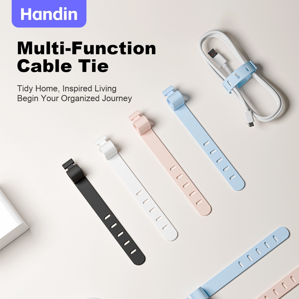 Handin การจัดการสายเคเบิล Cable Management เทปพันสายไฟ หัวเข็มขัด ...