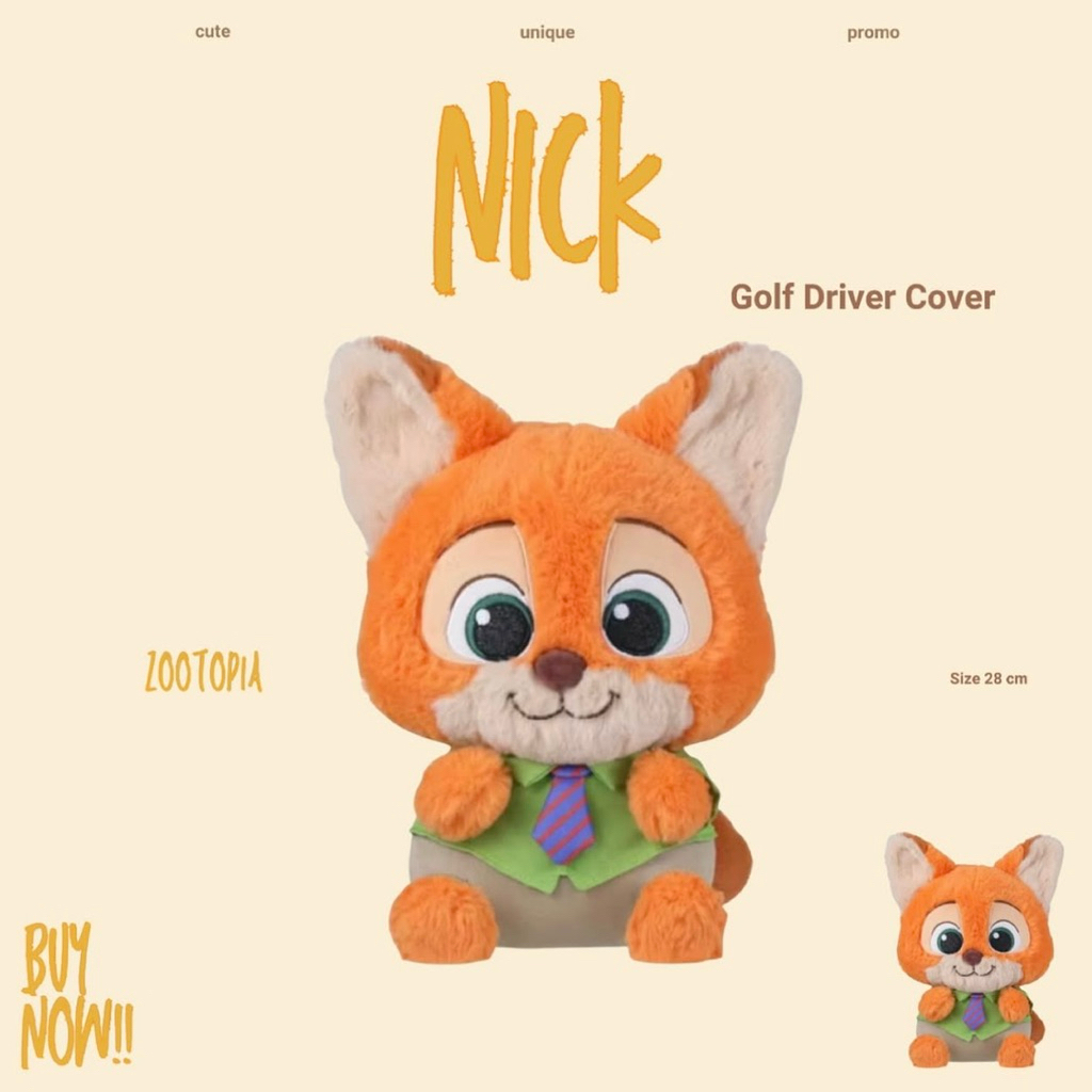 ( พร้อมส่ง ) Zootopia Golf Driver Cover ซูโทเปีย Nick & Judy | Shopee ...