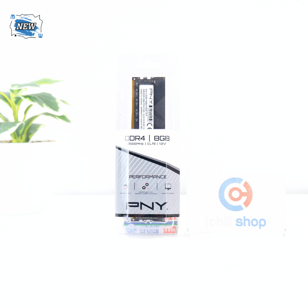 RAM (แรม) PNY DDR4 8GB (8GBX1) 2666MHz 8CHIP (BLACK) (ของใหม่) P10463 ...