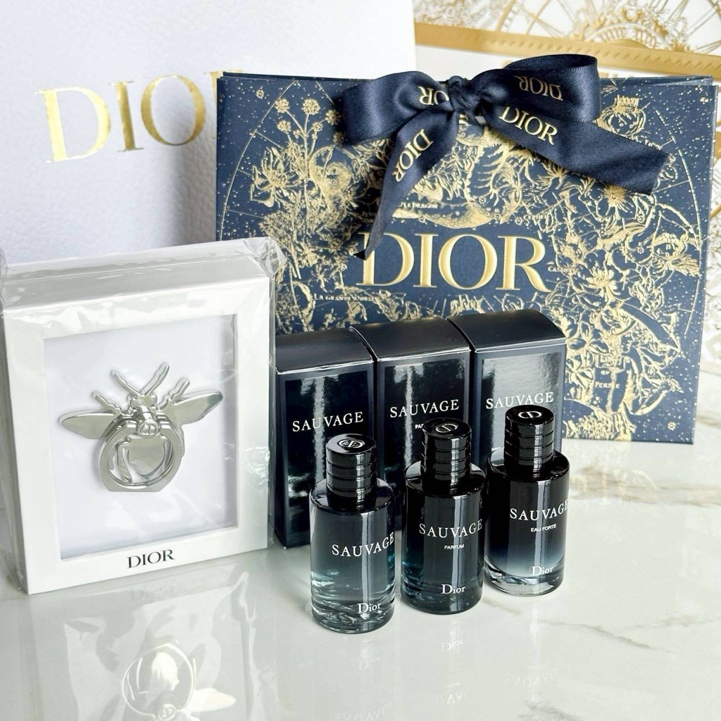 รวม set Dior Sauvage Miniature Set 3 Pcs. With Dior Bee Mobile Ring ...