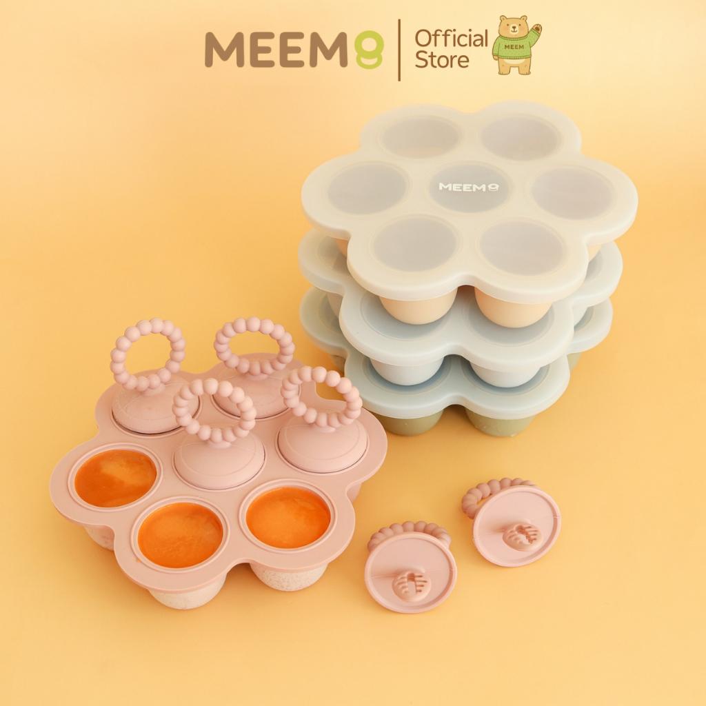 MEEM บล็อคซิลิโคนแช่แข็งอาหารเด็ก บล็อคไอศกรีม บล็อคน้ำแข็ง รุ่น 7 ช่อง ...
